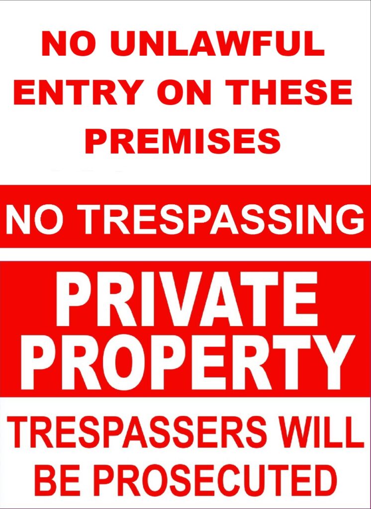 Order "No Trespass" Signs - Doornrandje and Laezonia Community Safety ...
